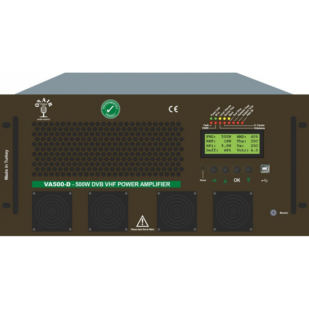 VA500-D - 500 W DVB-T VHF AMPLIFIER - Ürünler - OnAir