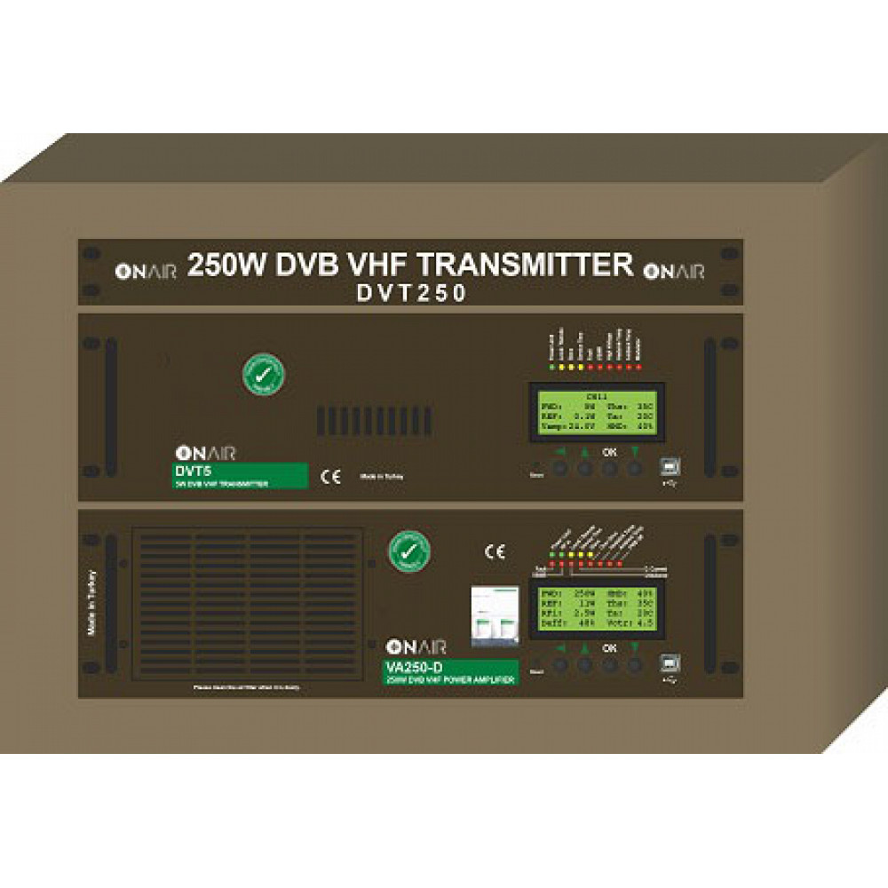 DVT250 - 250 W DVB-T/T2 VHF TRANSMITTER - Products - ONAIR