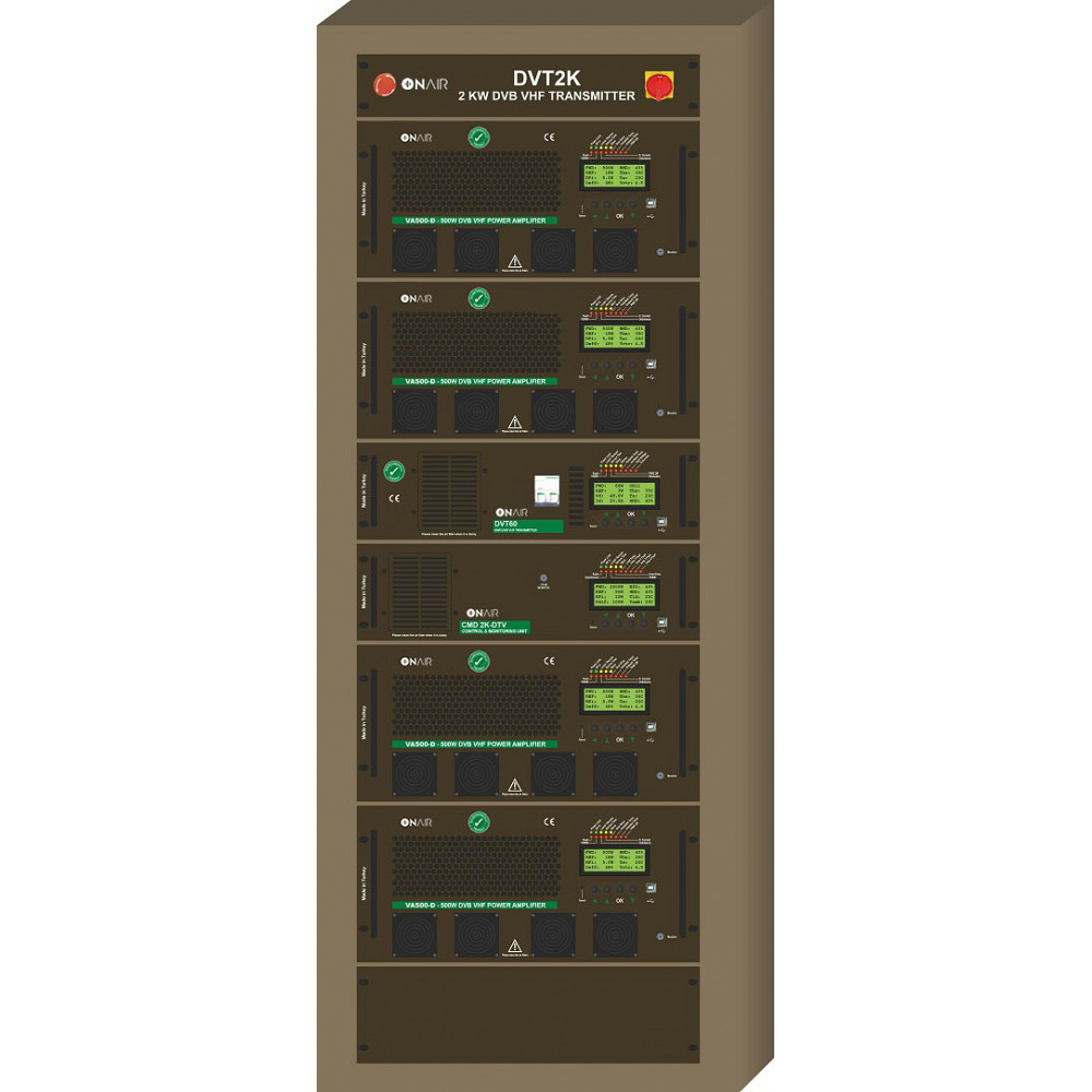 DVT2K - 2 KW DVB-T/T2 VHF TRANSMITTER - Products - ONAIR