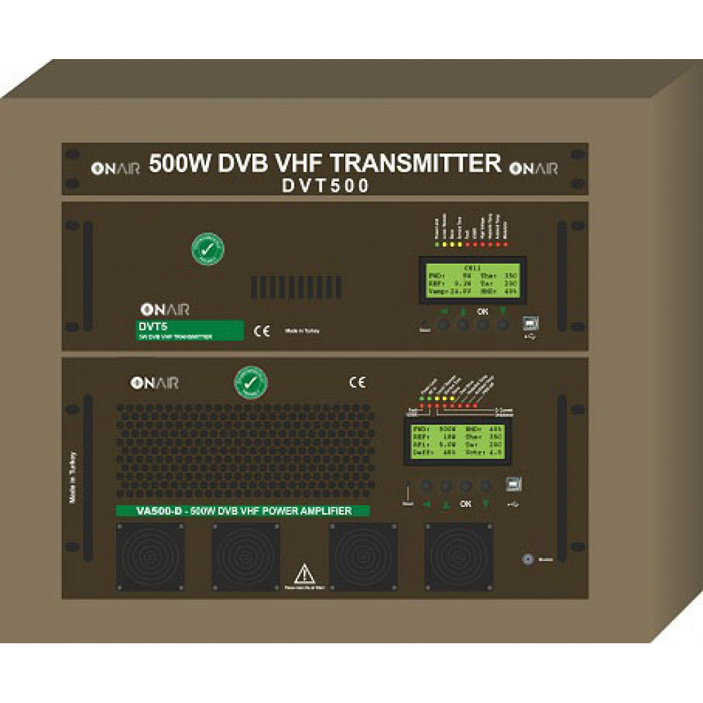 DVT500 - 500 W DVB-T/T2 VHF TRANSMITTER - Products - ONAIR