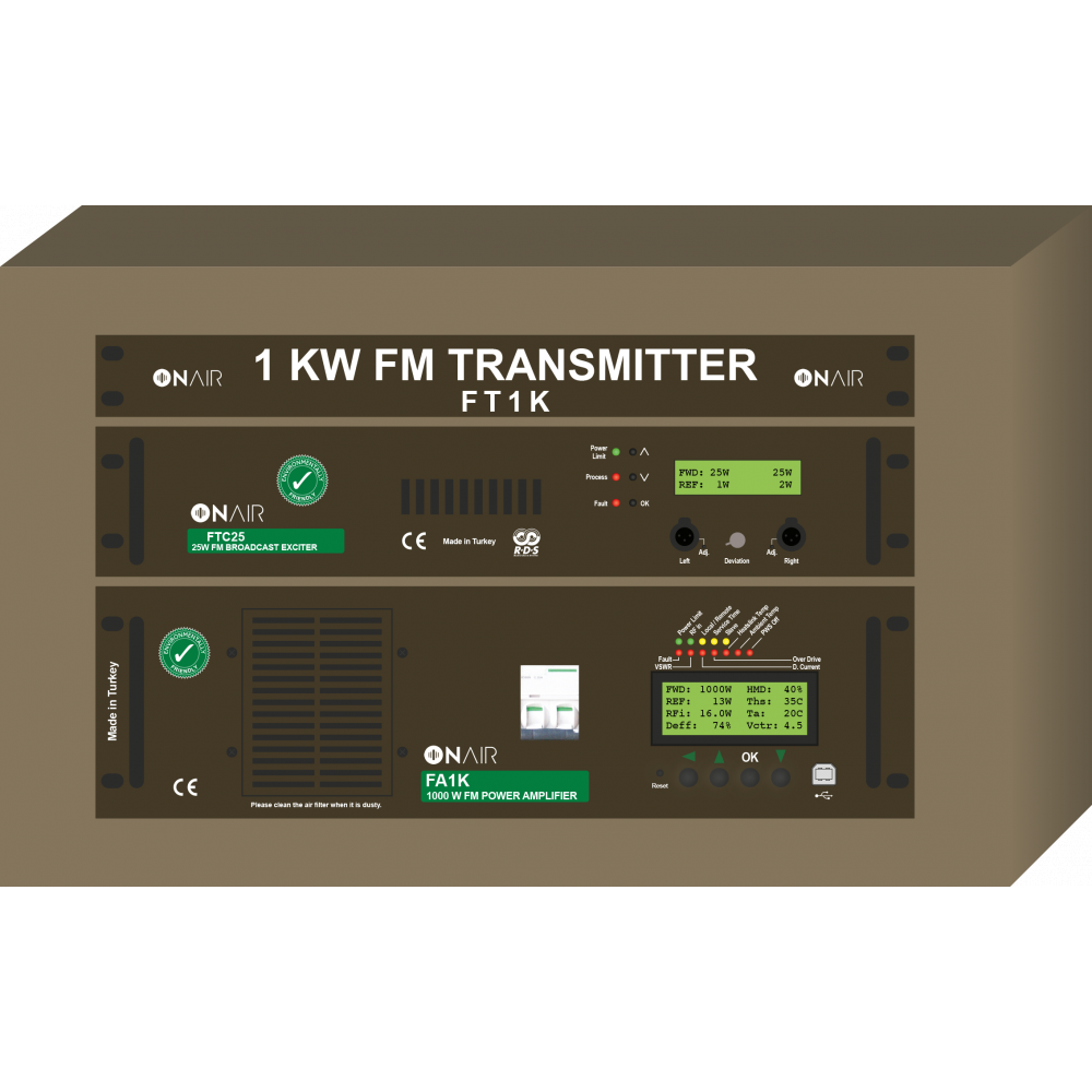 FT1K - 1000 W FM Digital Transmitter - Products - ONAIR